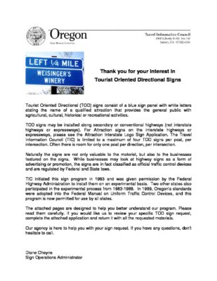 TOD in PDF format - Oregon Travel Information Council